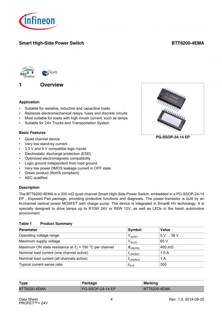 BTT6200-4EMA datasheet page 4