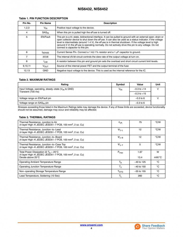 NIS6452 datasheet page 4