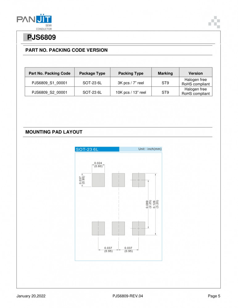 PJS6809 datasheet page 5