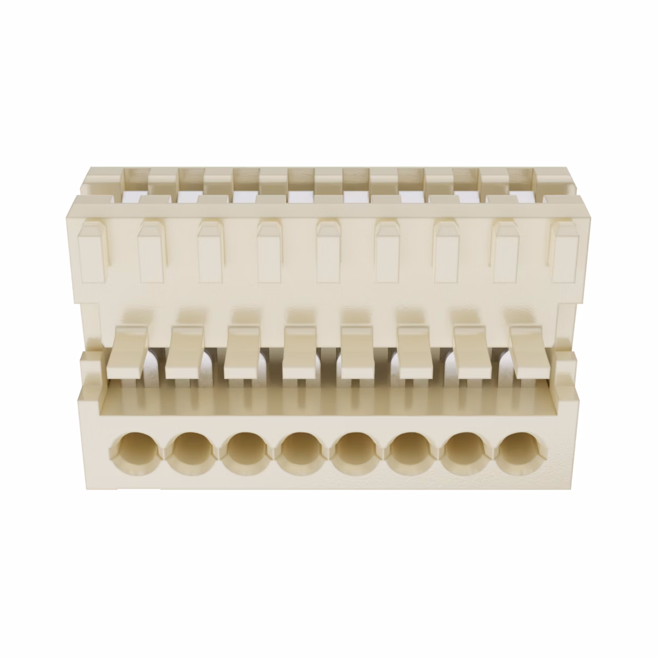 Appli-Mate RAST 2.5 Connector, 2.50mm Pitch, Female, 8 Circuits, Open Endwalls, Silver Plating for sale
