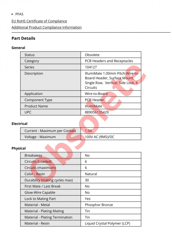 MOLEX 104127-0620 technical drawing image, page 2