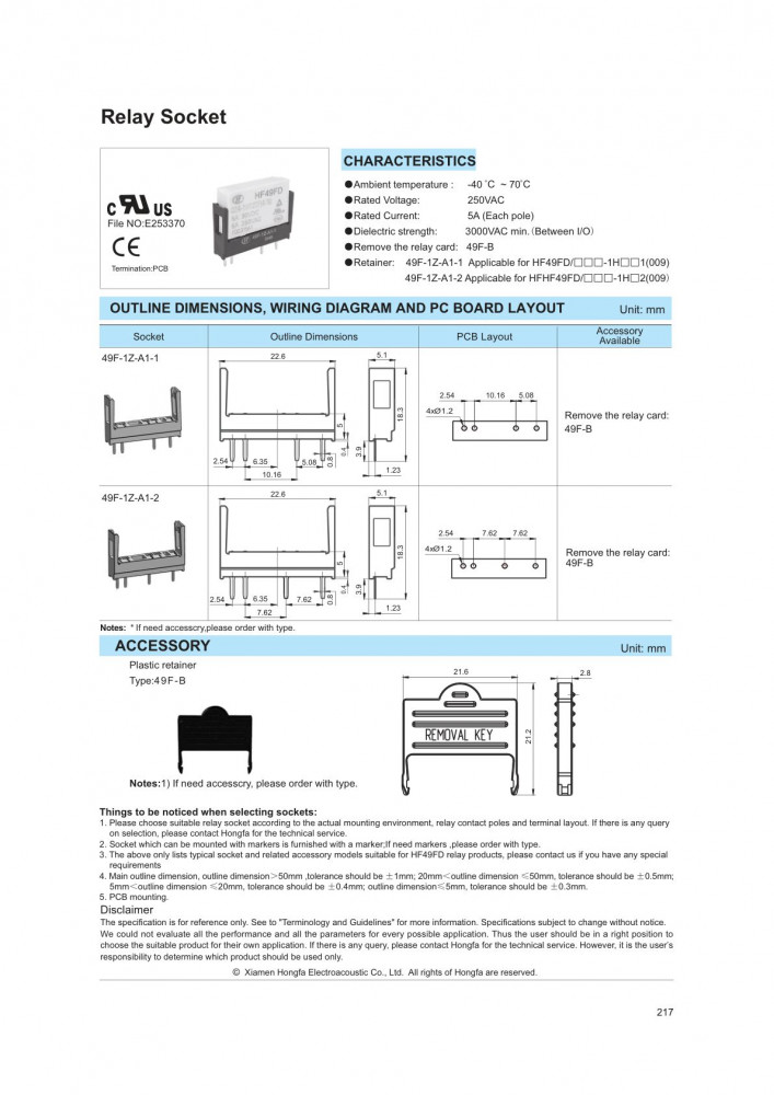 HF49FD technical document page 4