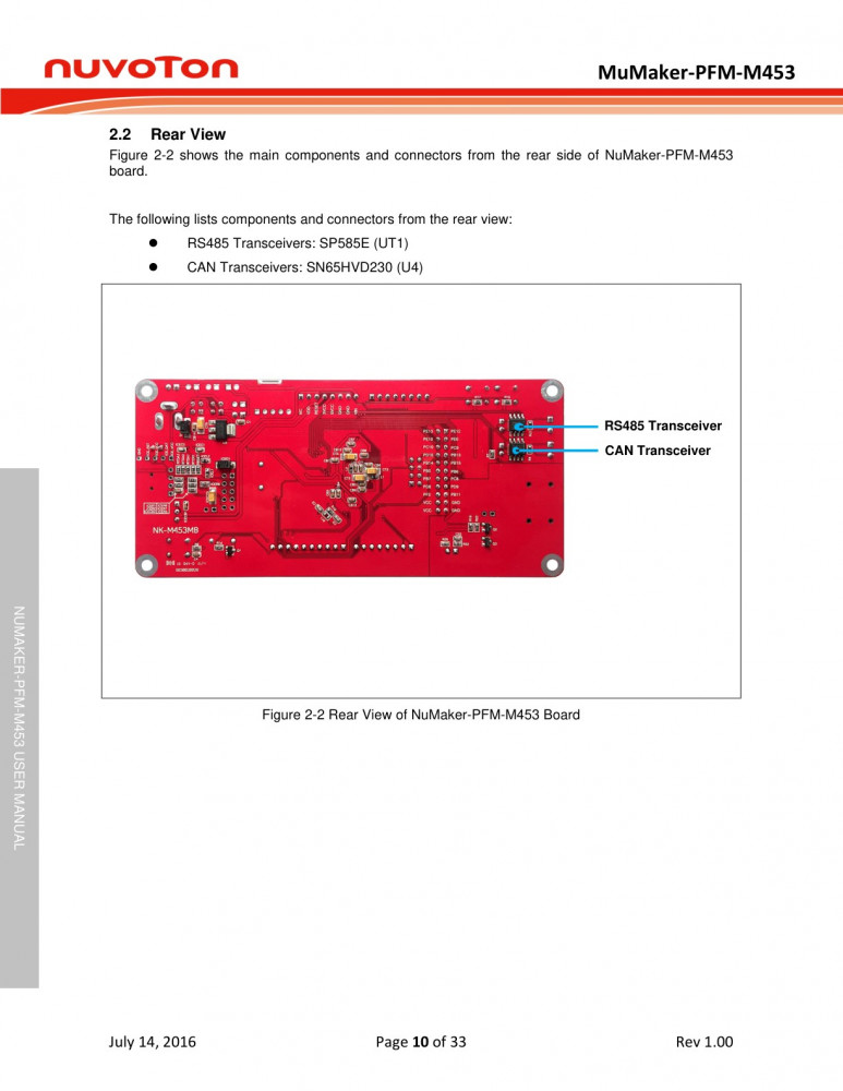 NuMaker-PFM-M453 manual page 10