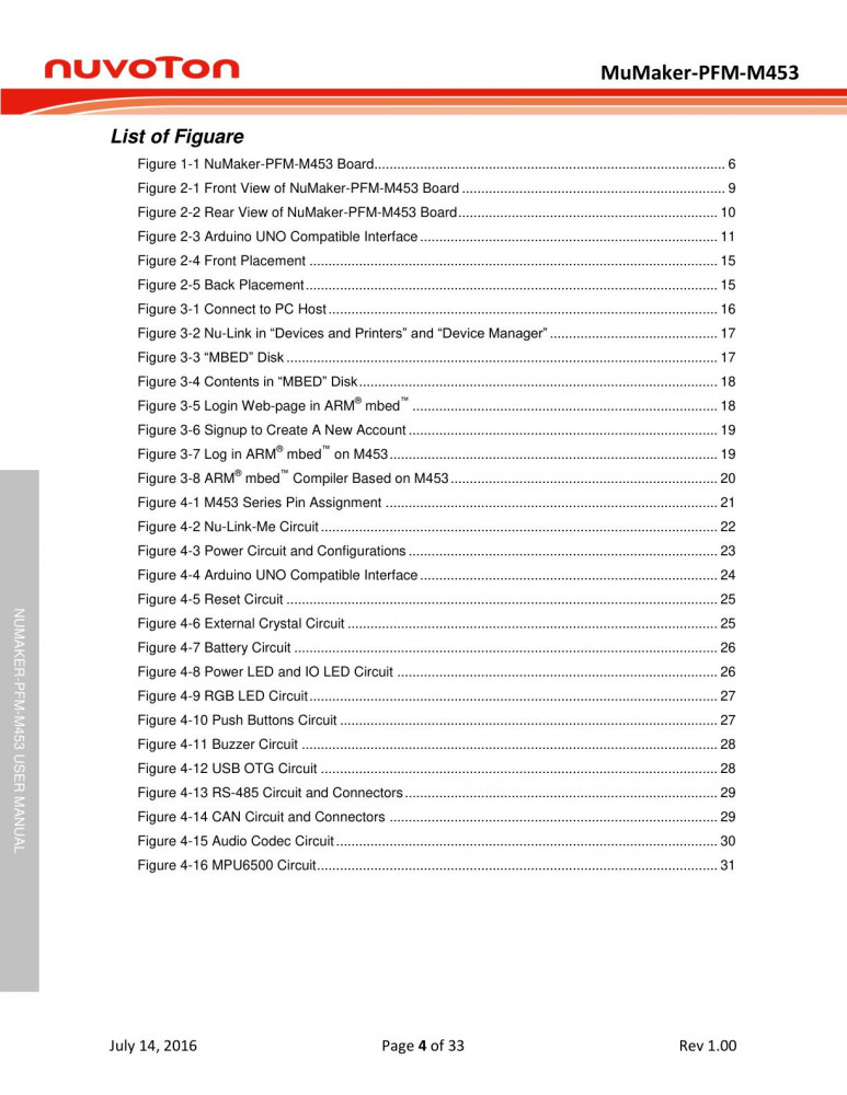 NuMaker-PFM-M453 manual page 4