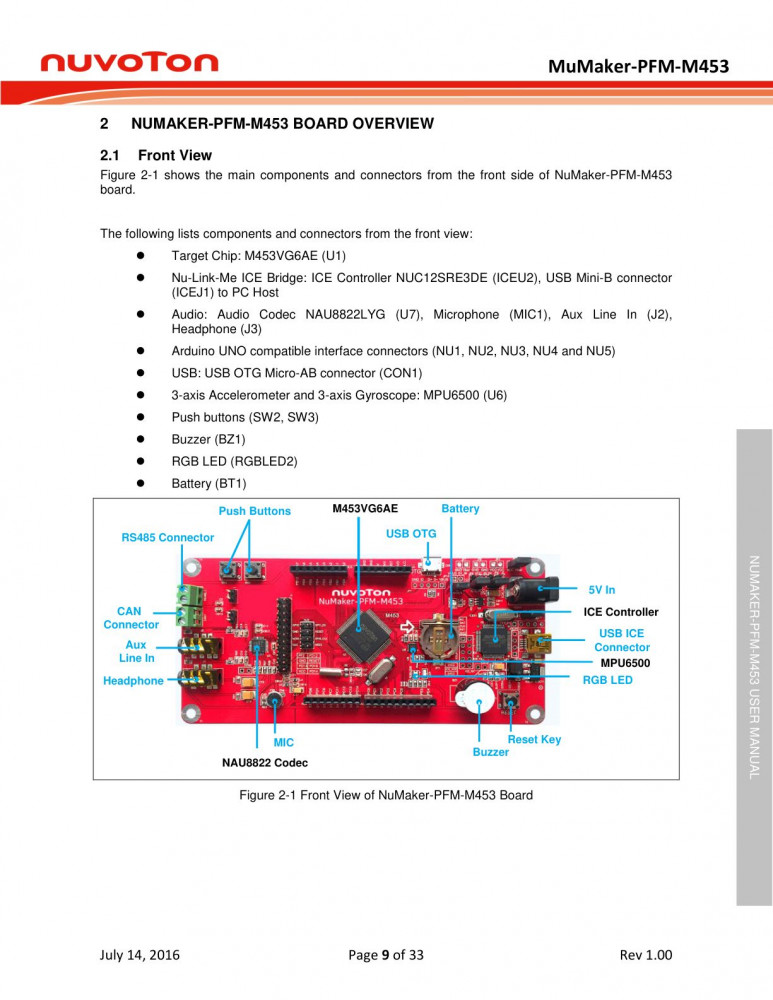 NuMaker-PFM-M453 manual page 9