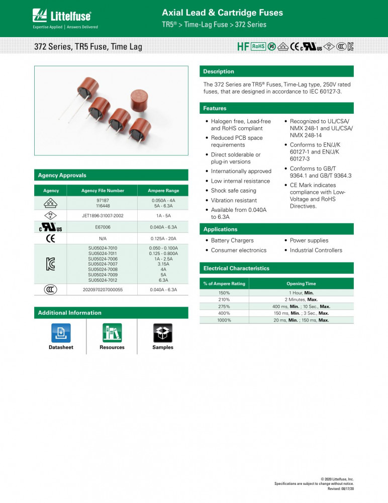 372 Series datasheet page 1