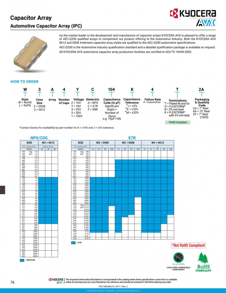 Capacitor array technical document page 5