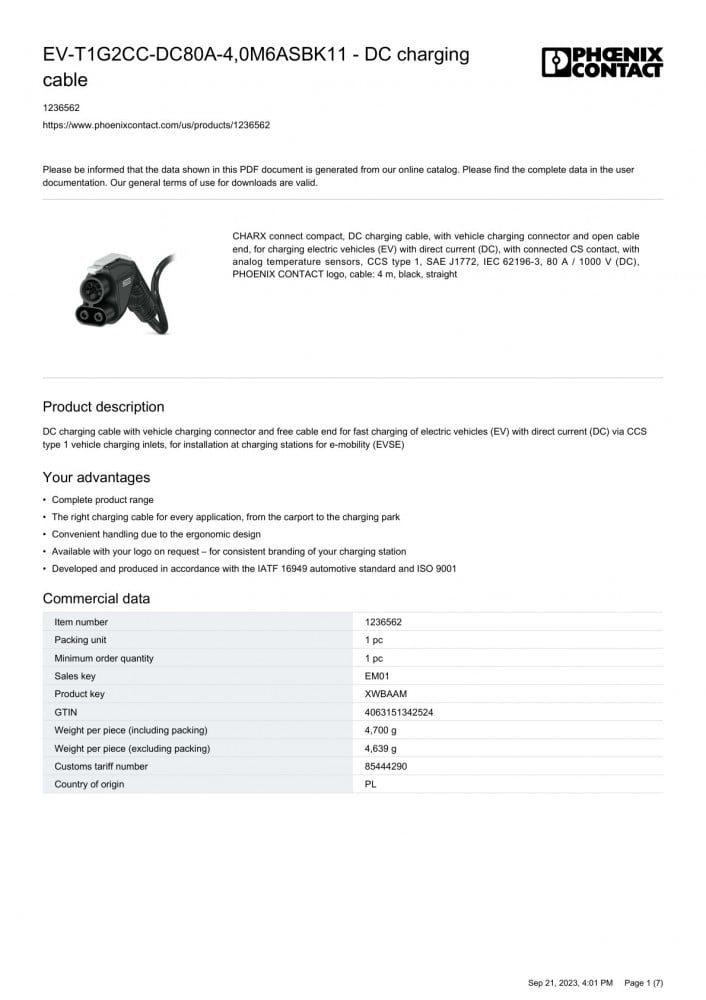 Phoenix Contact 1236562 document page 1