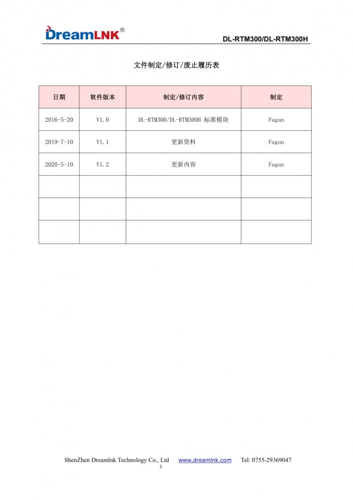 DL-RTM300 datasheet page 3