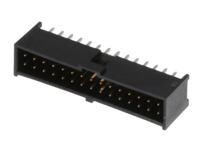 C-Grid III PCB Header, 2.54mm Pitch, Through Hole, Dual Row, Vertical, Shrouded, 2.90mm Tail Length, 40 Circuits, 0.76µm Gold (Au) Plating
