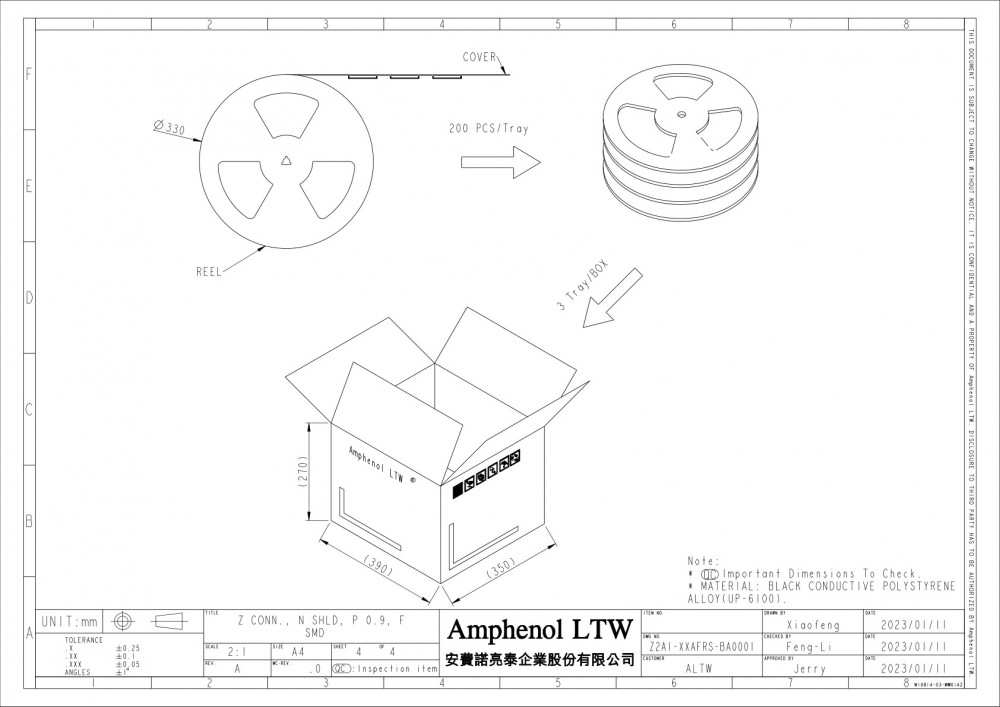 Amphenol Z2A1-36AFRS-BA0001 drawing sheet 4