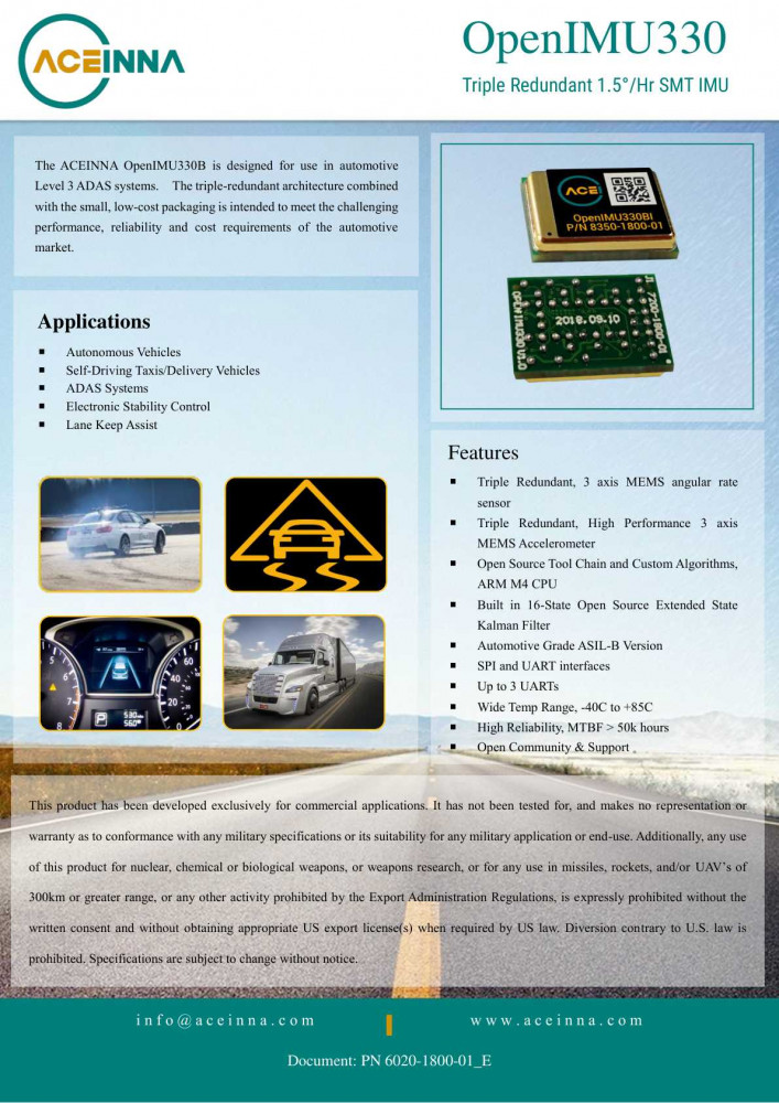 OpenIMU330B document page 2