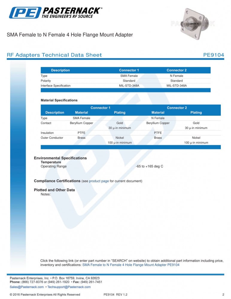 PE9104 technical document page 2
