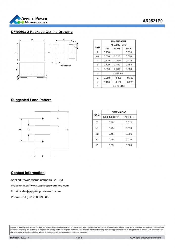 AR0521P0 datasheet page 4