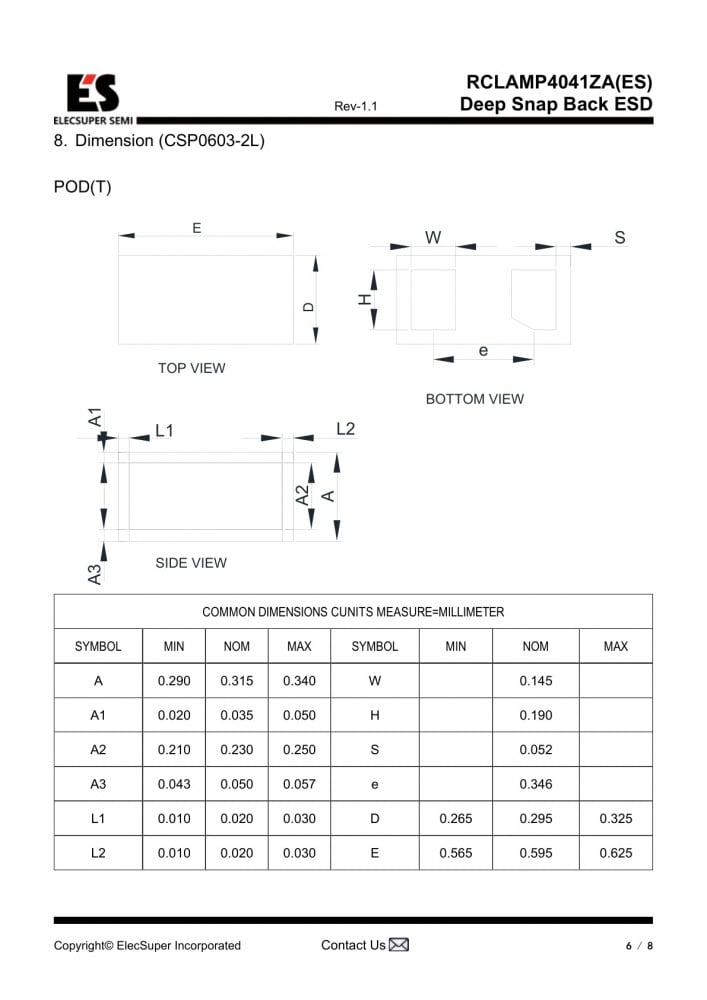 RClamp4041ZA(ES) datasheet page 6