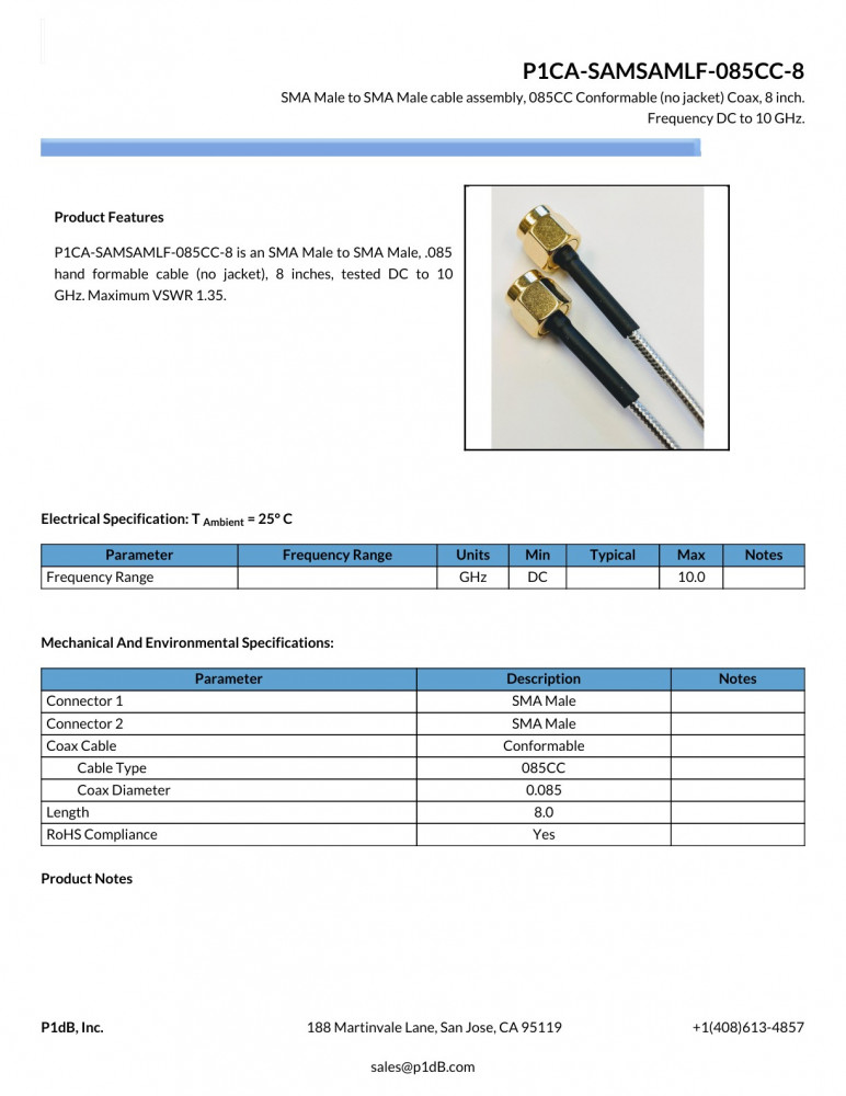 Product documentation image for P1CA-SAMSAMLF-085CC-8