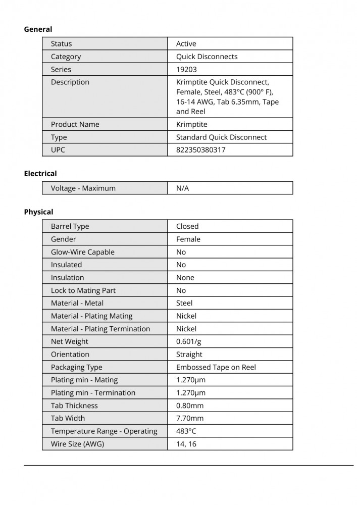 Technical document image 2 for Molex 192030469