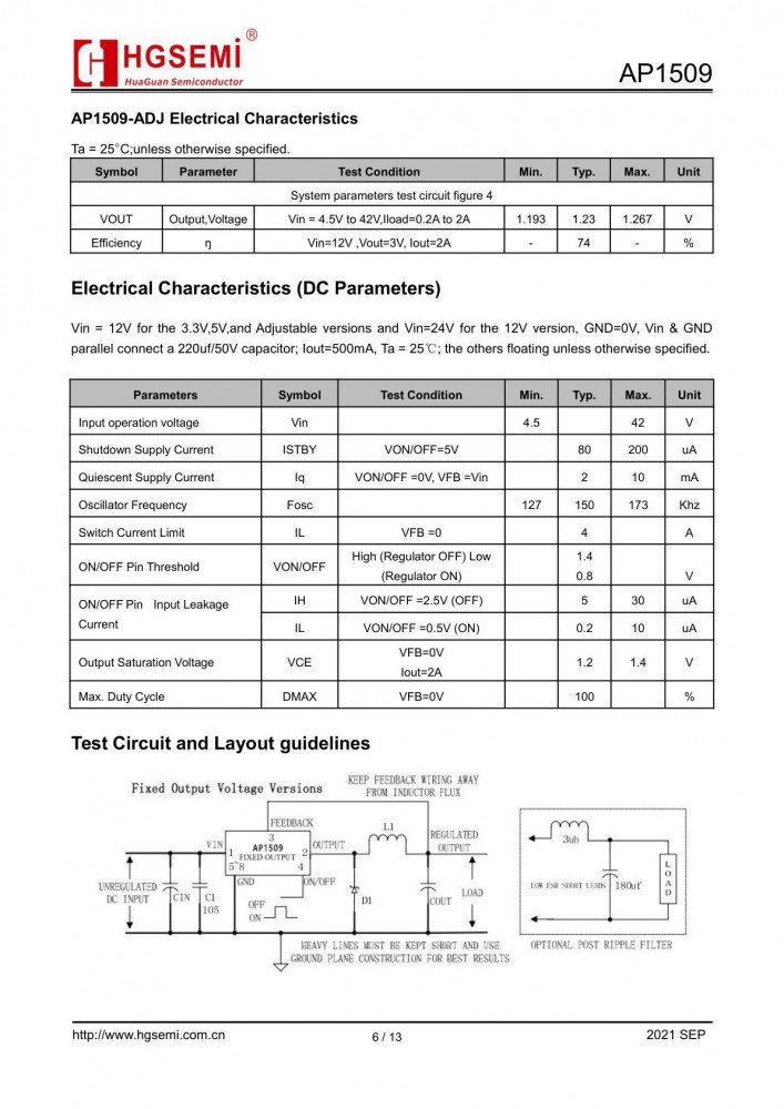 AP1509 datasheet page 6
