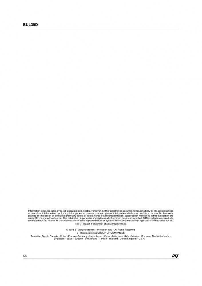 BUL39D datasheet page 6