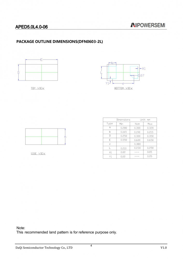 APED5.0L4.0-06 datasheet page 4