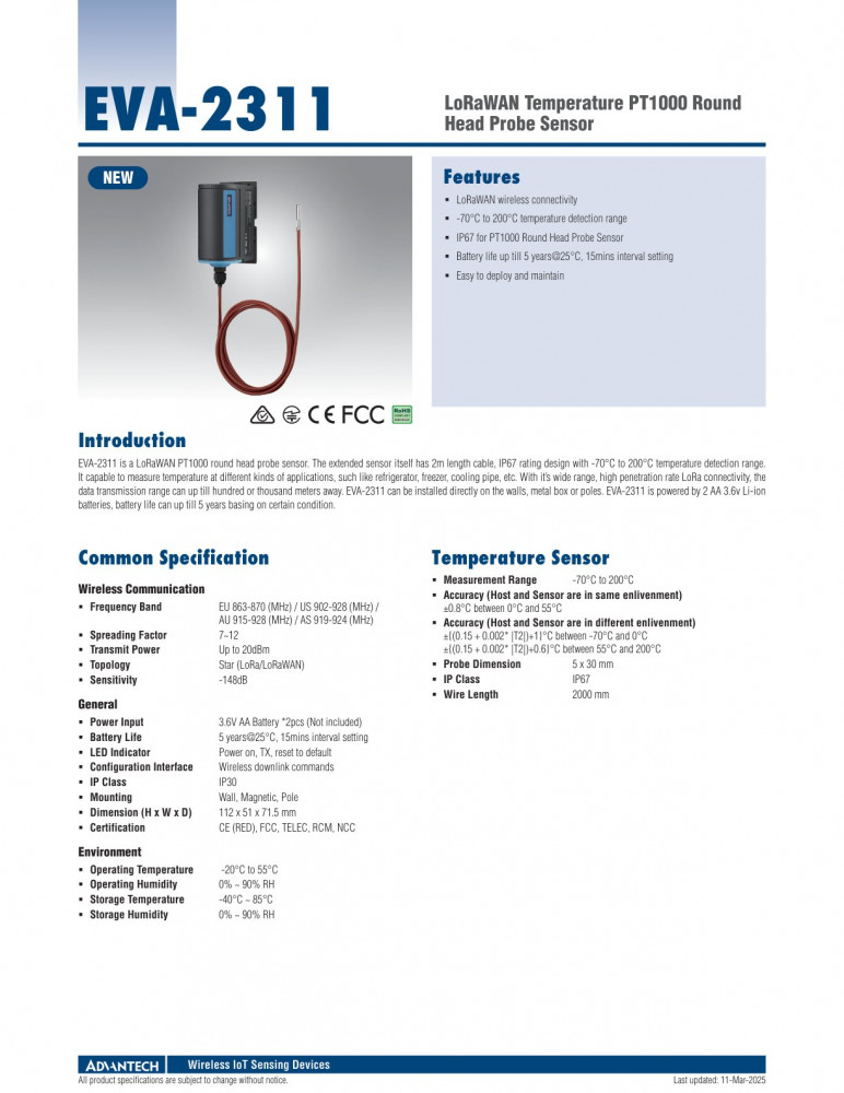 EVA-2311 technical document page 1