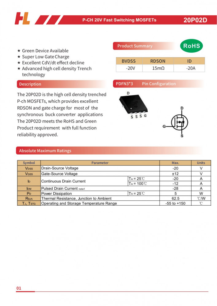 20P02D datasheet page 1