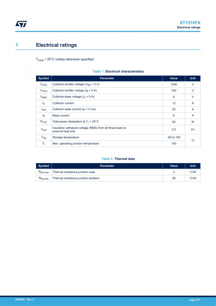 ST1510FX datasheet page 2