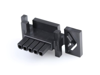Micro-Fit BMI Header, Surface Mount, Single Row, Right-Angle, with Solder Tab, 0.38µm Gold (Au) Selective Plating, 4 Circuits, Tape and Reel