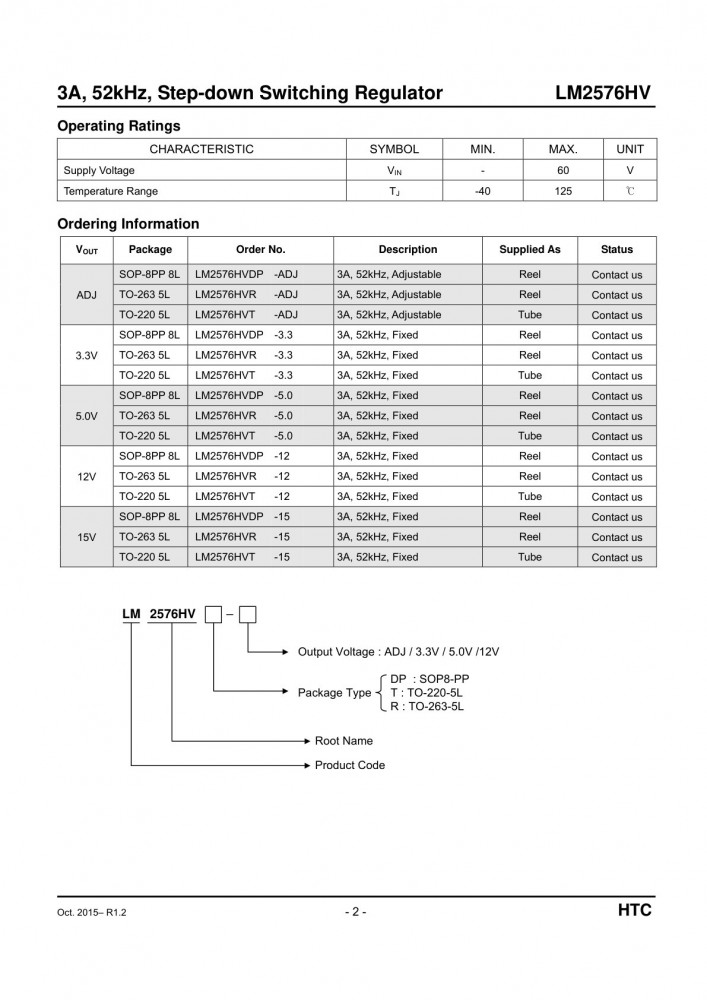 LM2576HVR-ADJ datasheet page 2