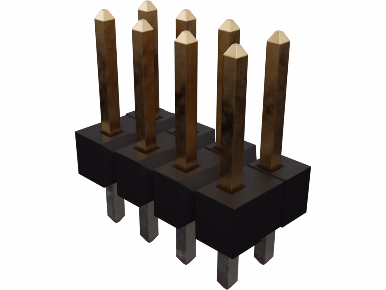 C-Grid Header, 2.54mm Pitch, Through Hole, Dual Row, Vertical, 8 Circuits, 0.25µm Gold (Au) Plating, Tray Packaging, Lead-Free for sale