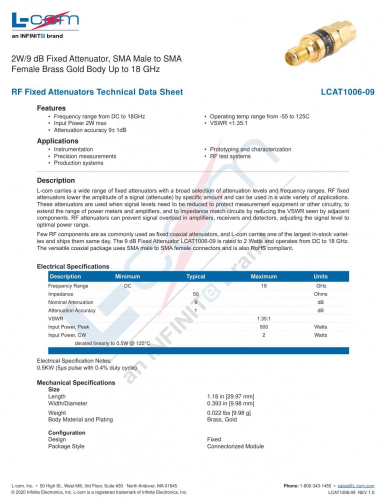 LCAT1006-09 datasheet page 1