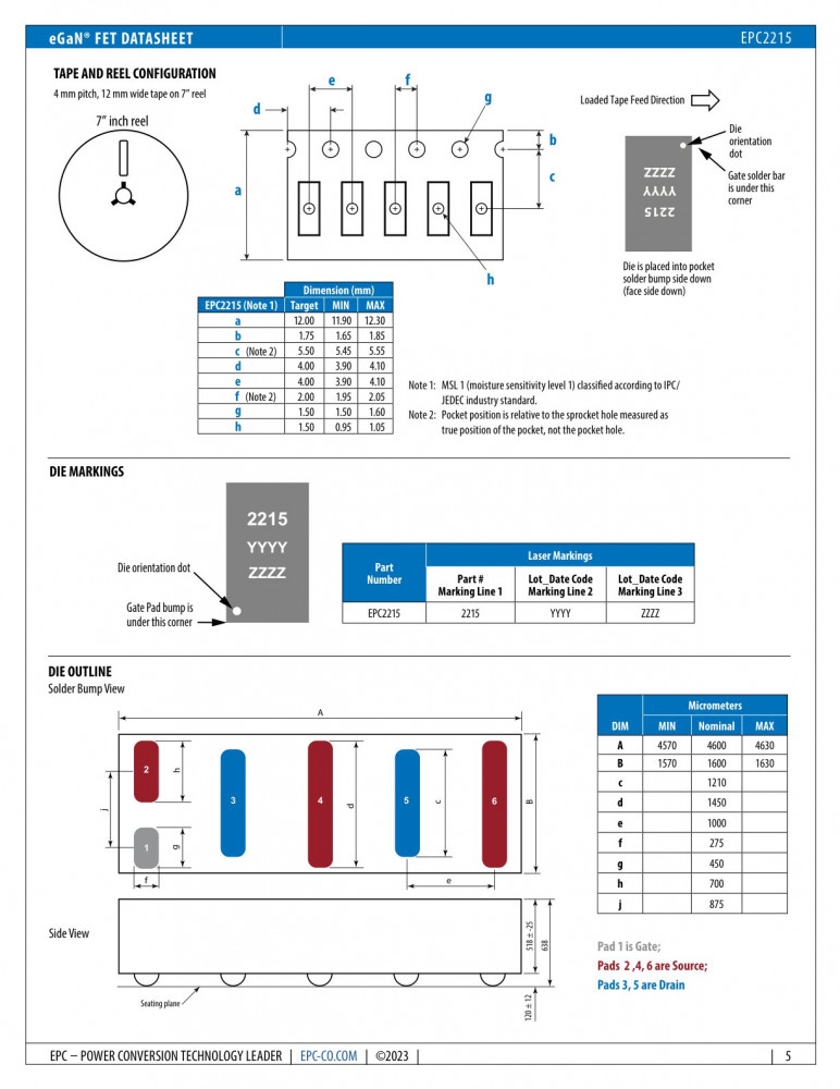EPC2215 datasheet page 5