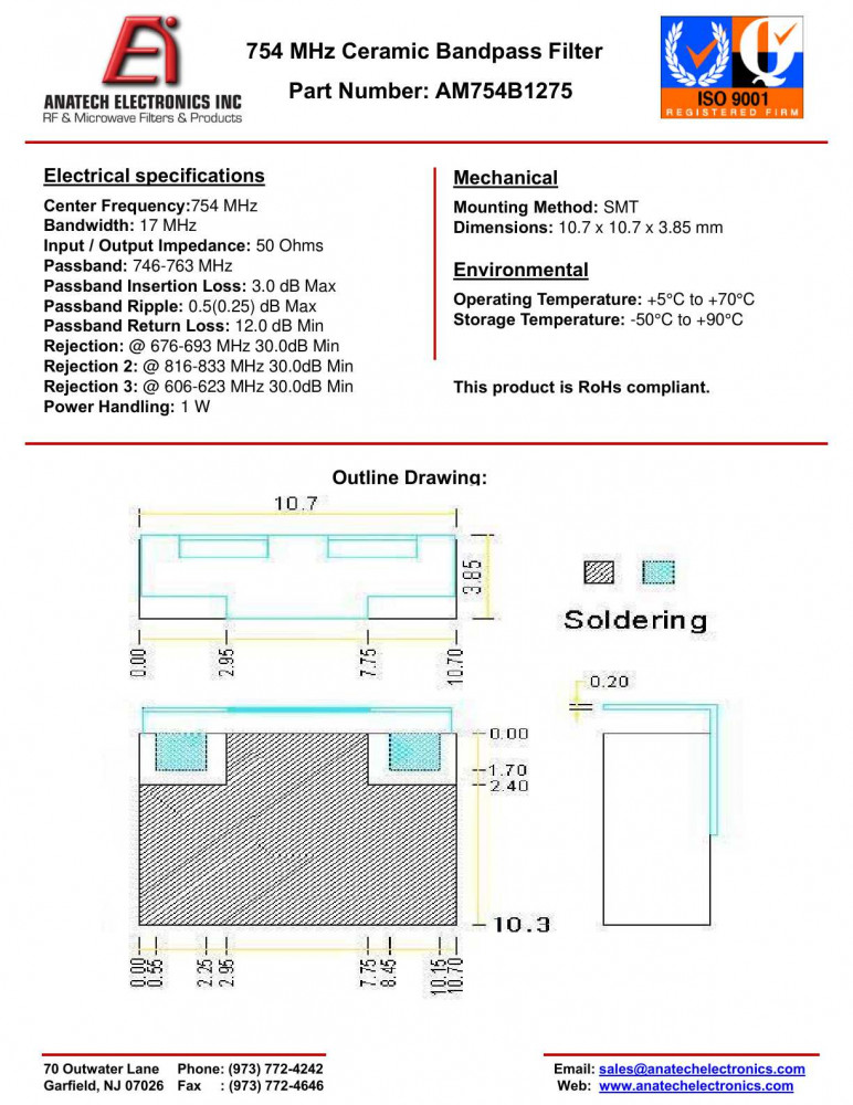 AM754B1275 technical document page