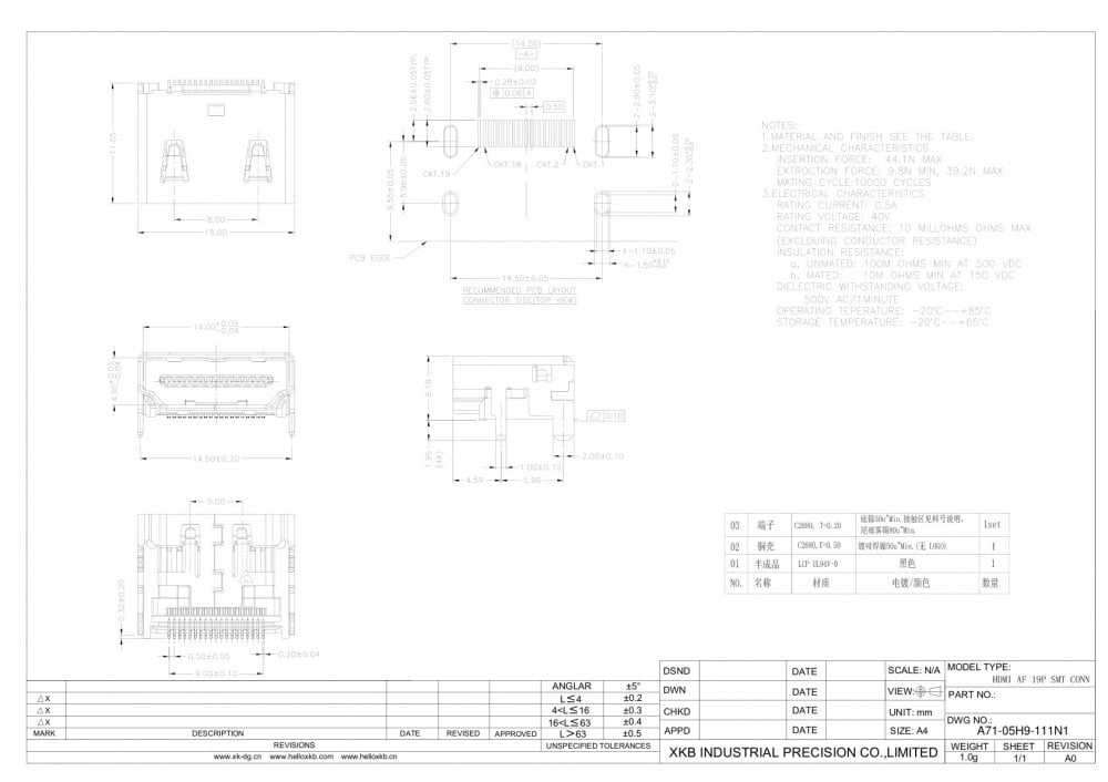 A71-05H9-111N1 official drawing page