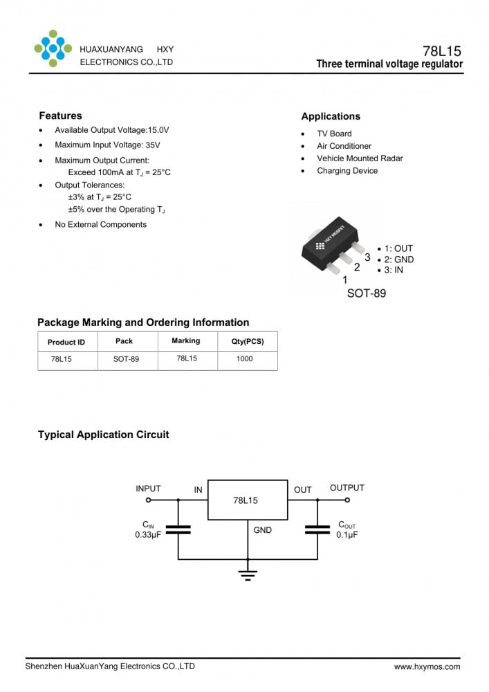 78L15 datasheet page 1