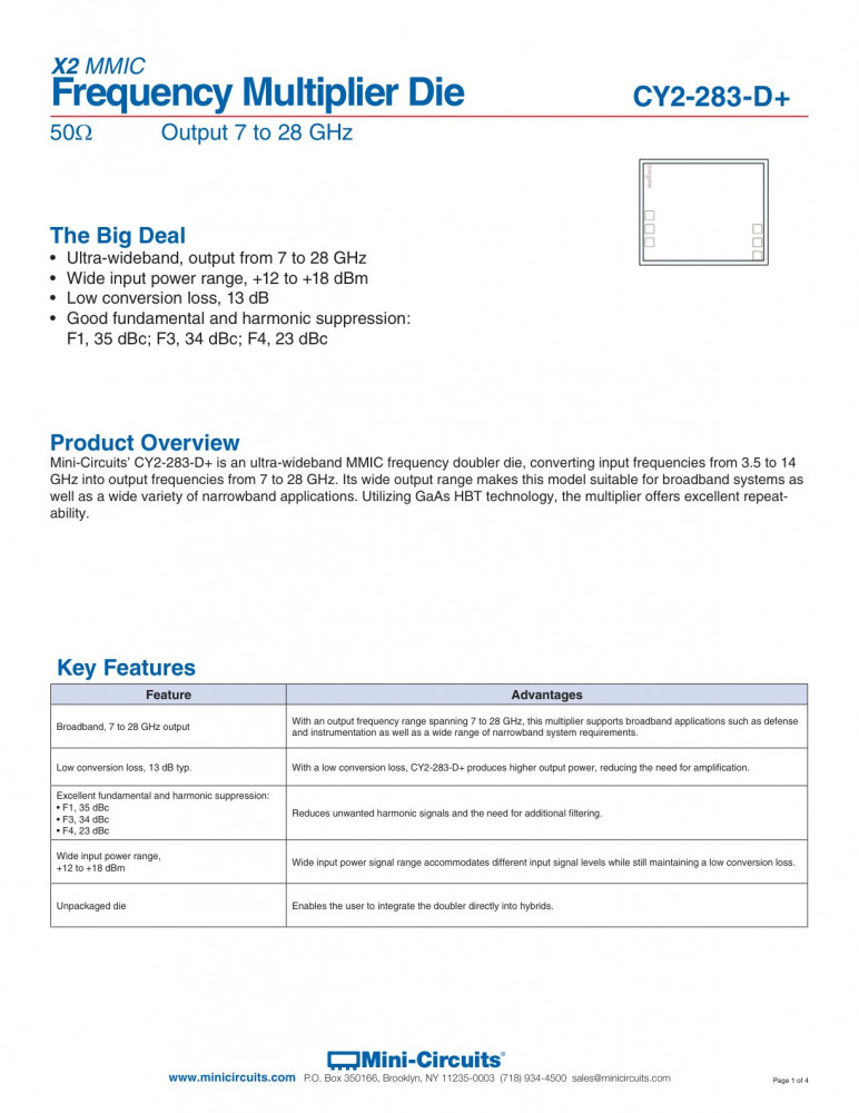CY2-283-DG+ technical document page 1