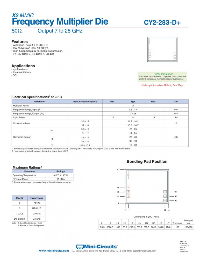 CY2-283-DG+ technical document page 2