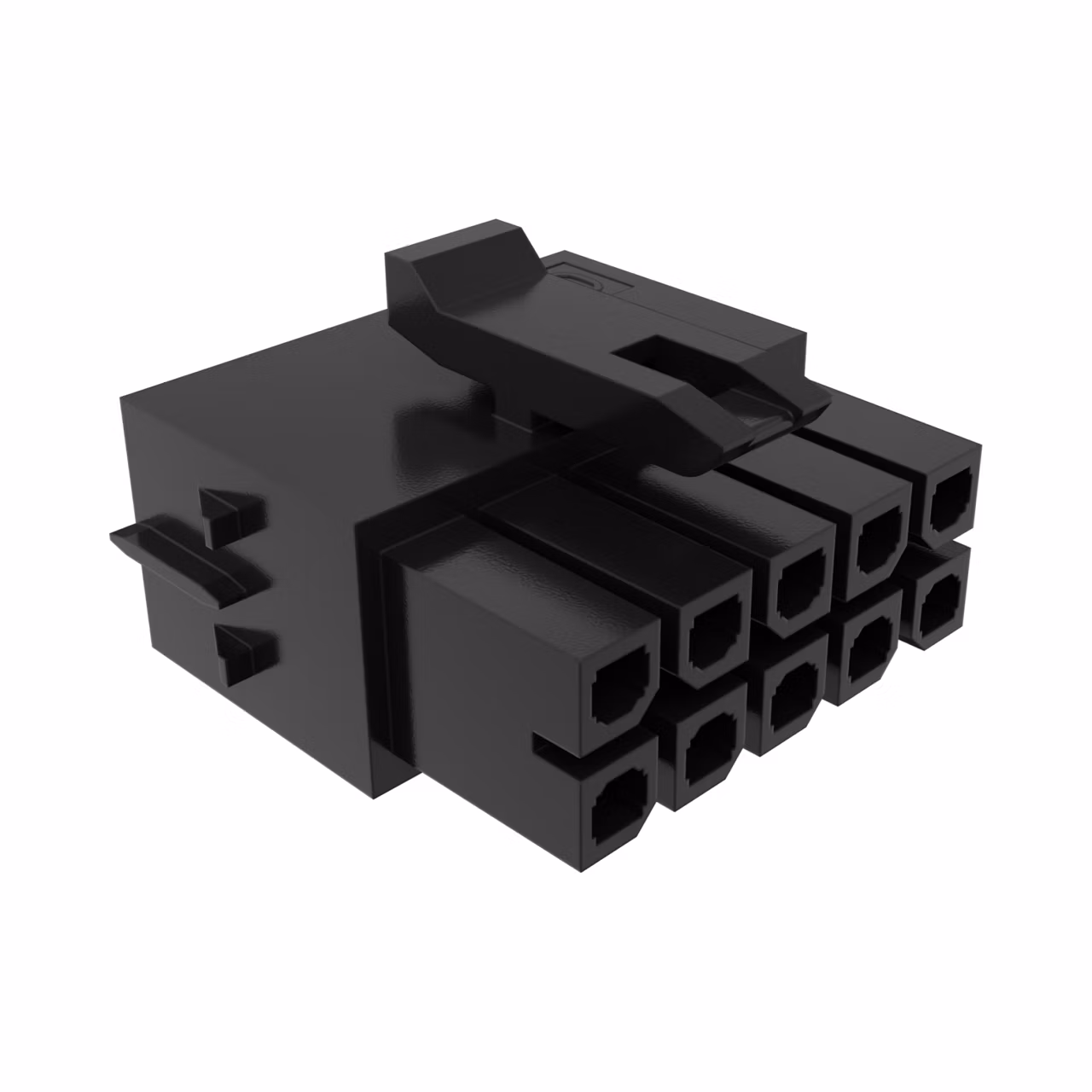 Micro-Fit+ Receptacle Housing, Dual Row, 12 Circuits, UL 94V-0, Low-Halogen, Black