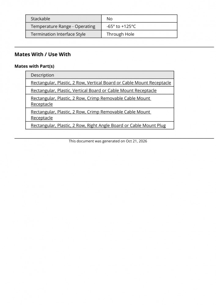 WTA40SAD15JTL technical document page 3