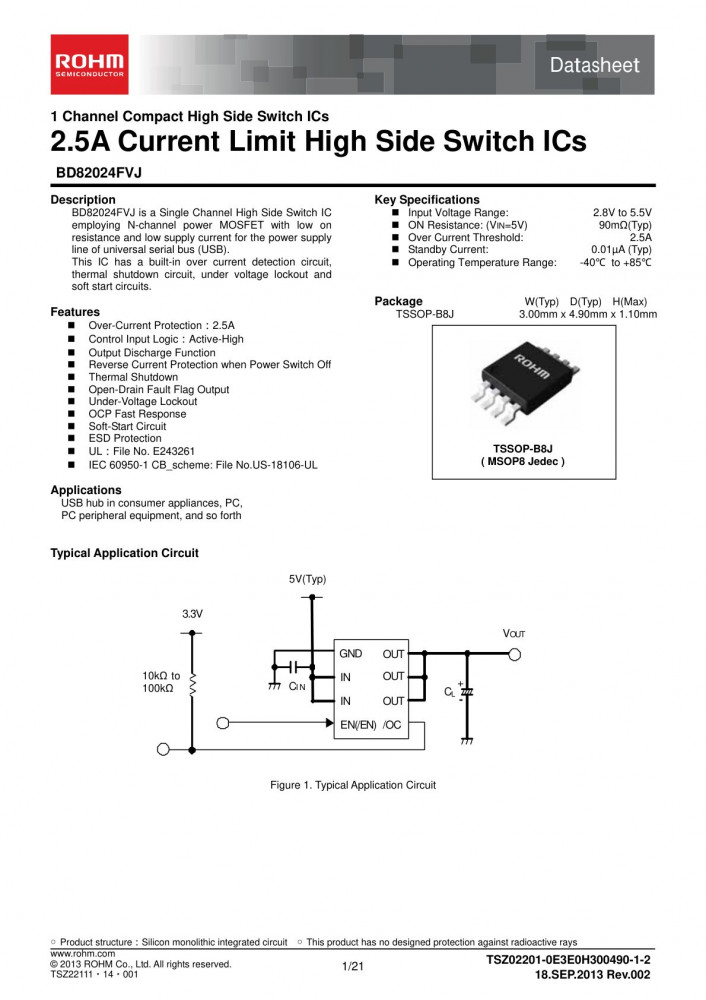 BD82024FVJ-E2 datasheet page 1