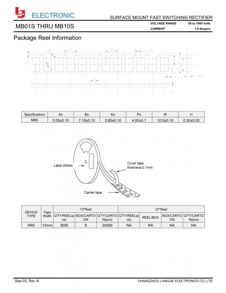 MB8S datasheet page 3