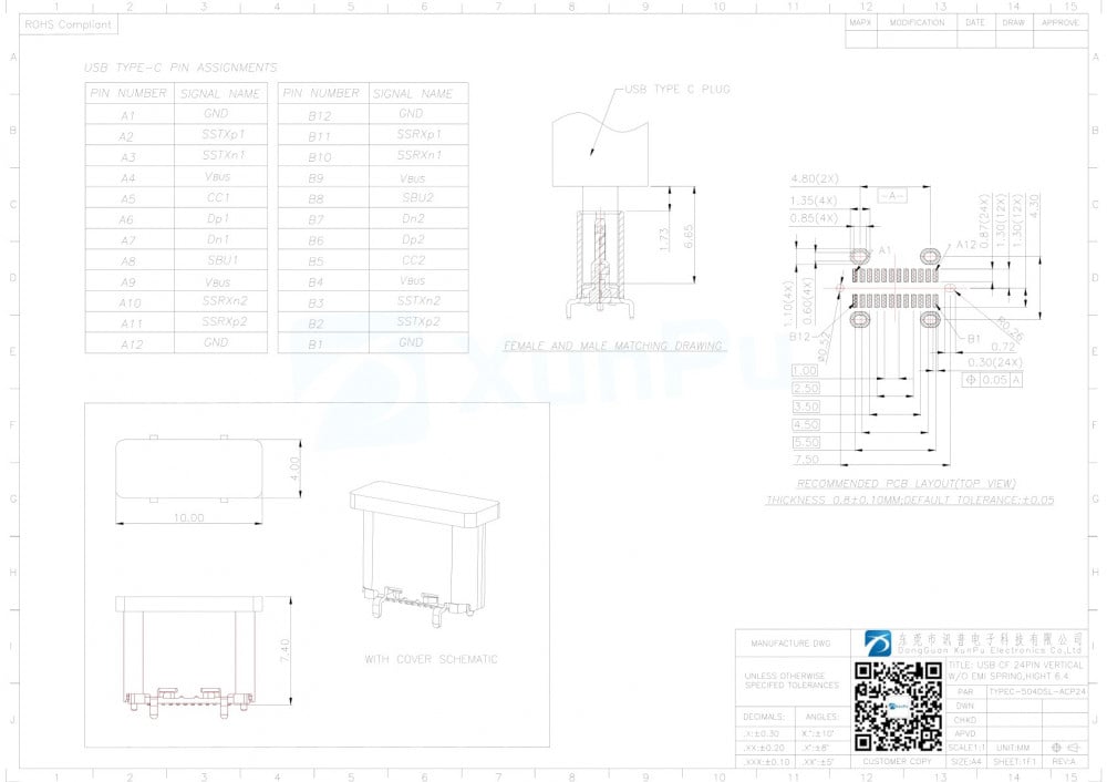 TYPEC-504DSL-ACP24 technical drawing page 2