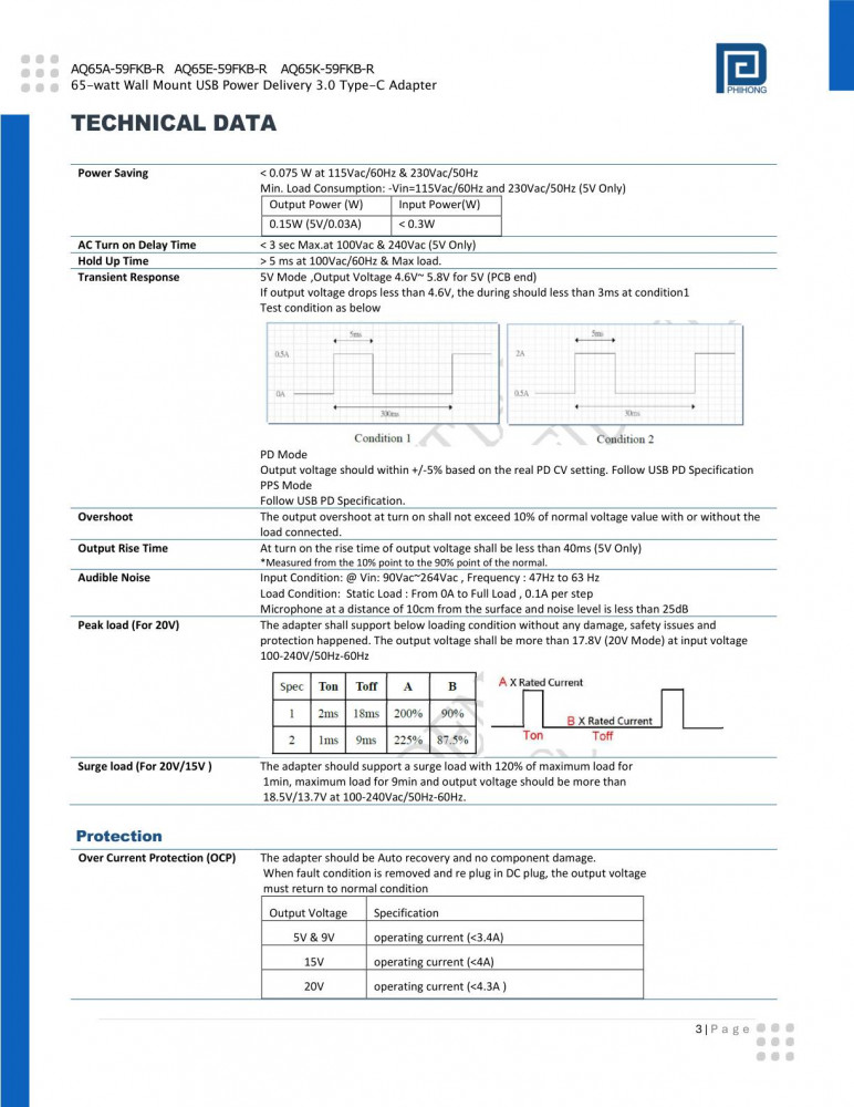 AQ65A-59FKB-R technical document page 3