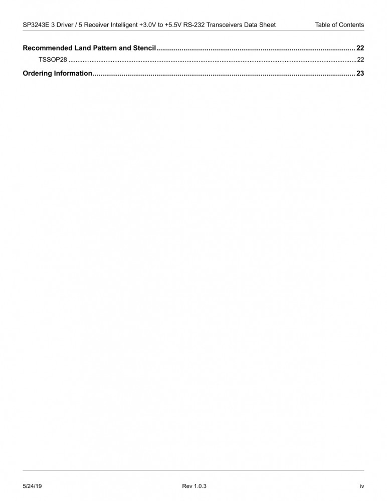 SP3243E datasheet page 4