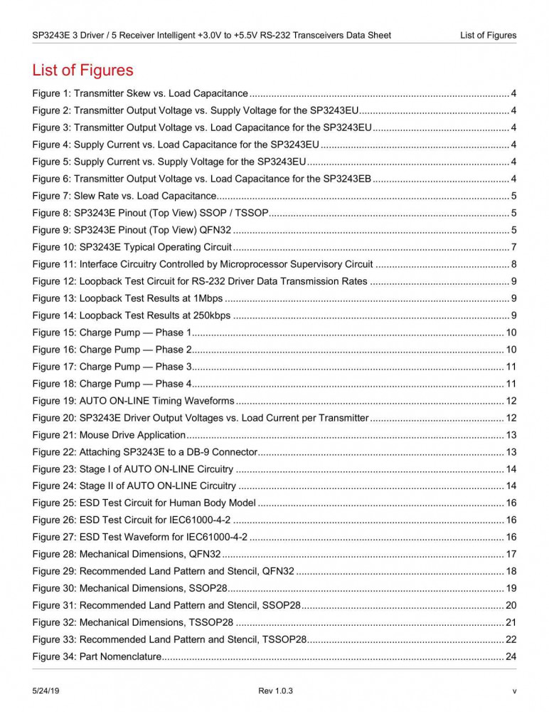 SP3243E datasheet page 5