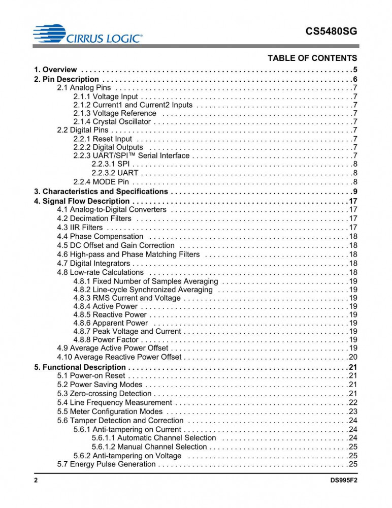 CS5480SG-INZ datasheet page 2