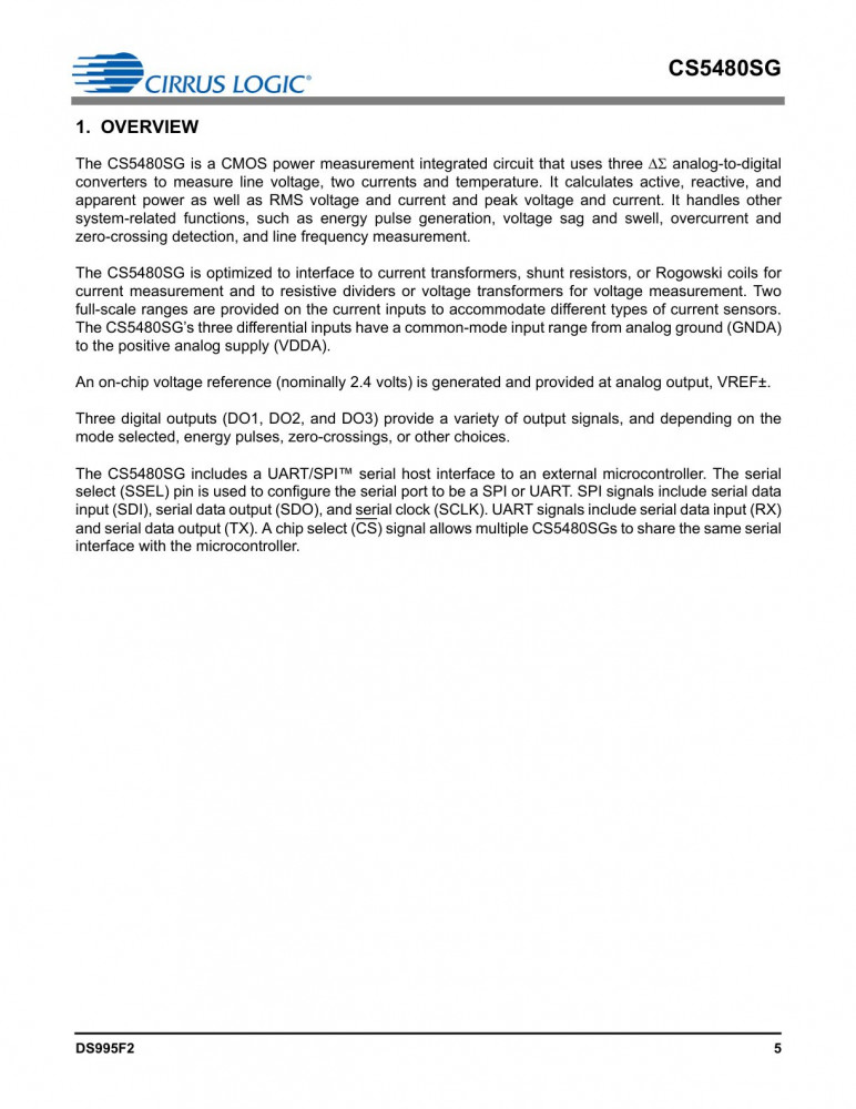 CS5480SG-INZ datasheet page 5