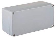 Enclosure, Die-cast Aluminum, S-8100 Series, without External Mounting Flanges, 360 x 120 x 80mm Outside Dimensions, Black RAL 9005