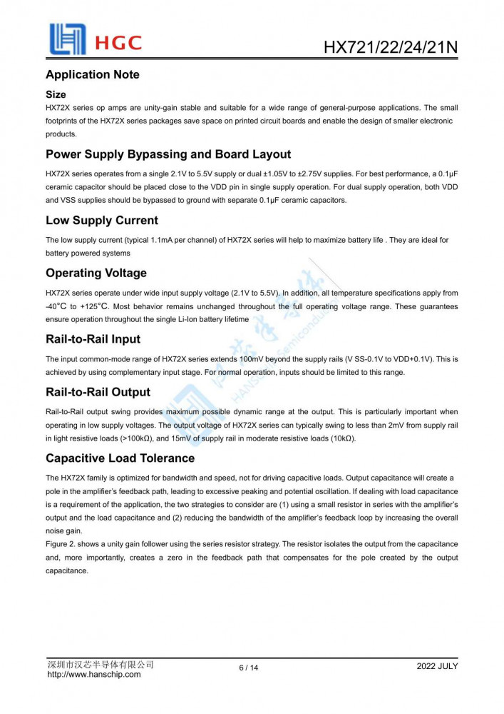 HX722IDRG datasheet page 6