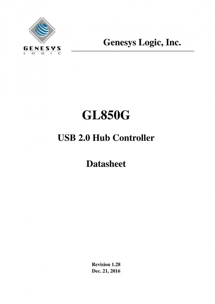 GL850G datasheet page 1